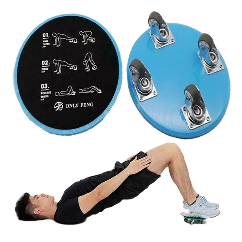 Abdominal Disc 1 Pair 4 Wheel Gliding Disc Abdominal Muscle Trainer ...