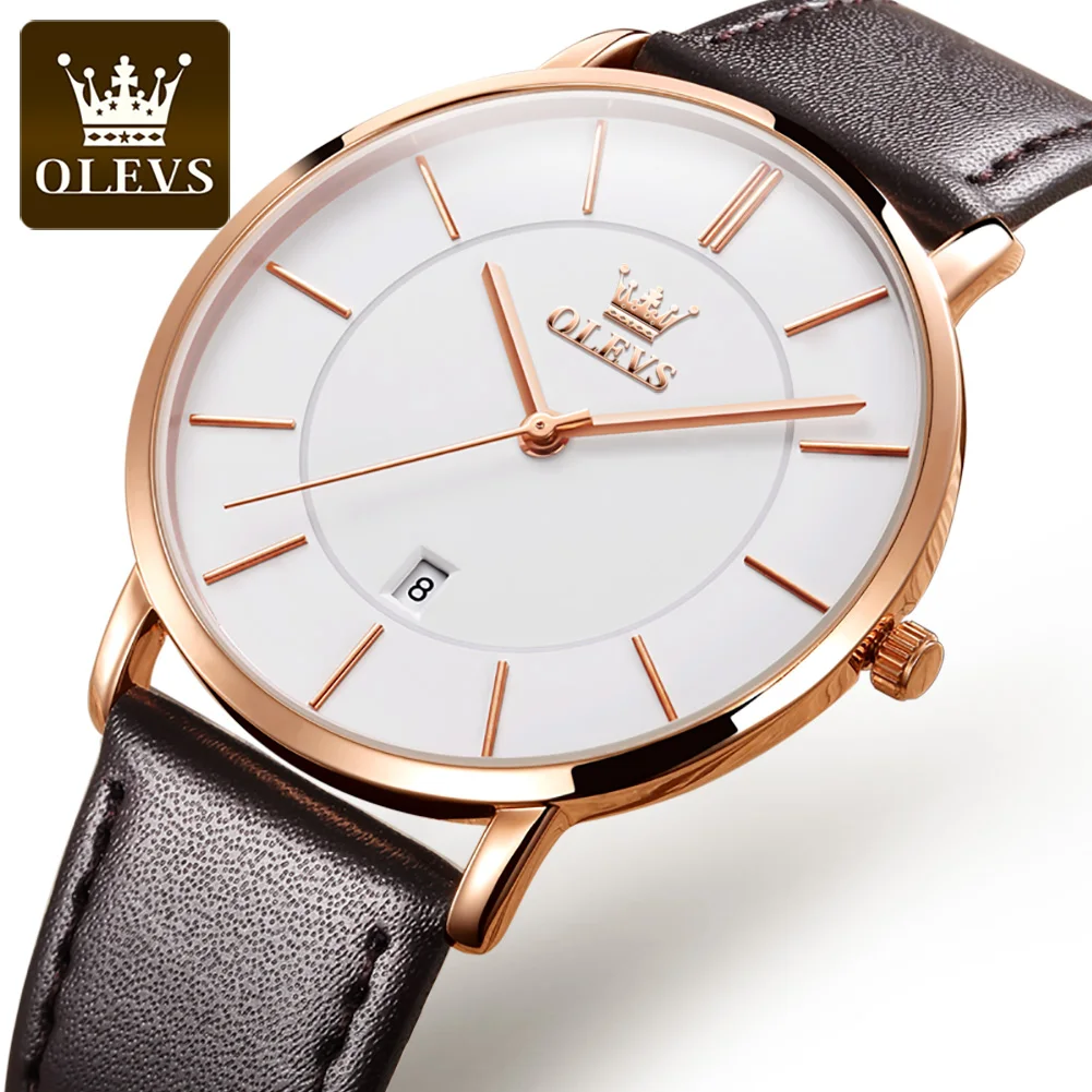 Men's Leather Watch | Luxury Brand Watch | Men's Thin Watches | Men's ...