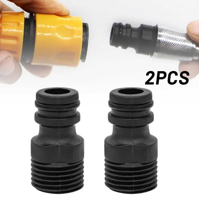 2PCS 1/2" BSP Threaded Tap Adaptor Garden Water Hose Quick Pipe ...