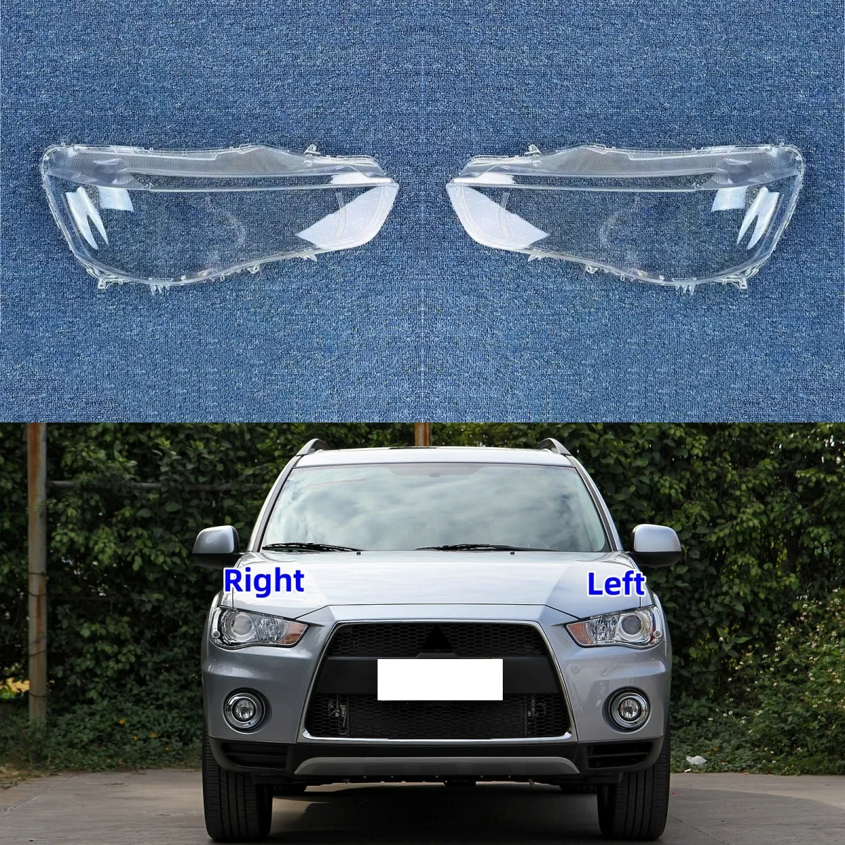 For Mitsubishi Outlander 2010 2011 2012 Car Accessories Headlight Lens ...