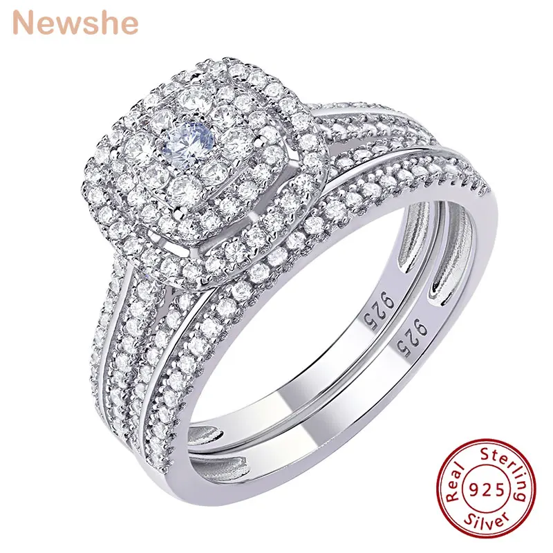 Newshe-2Pcs-Wedding-Rings-for-Women-Solid-925-Sterling-Silver ...