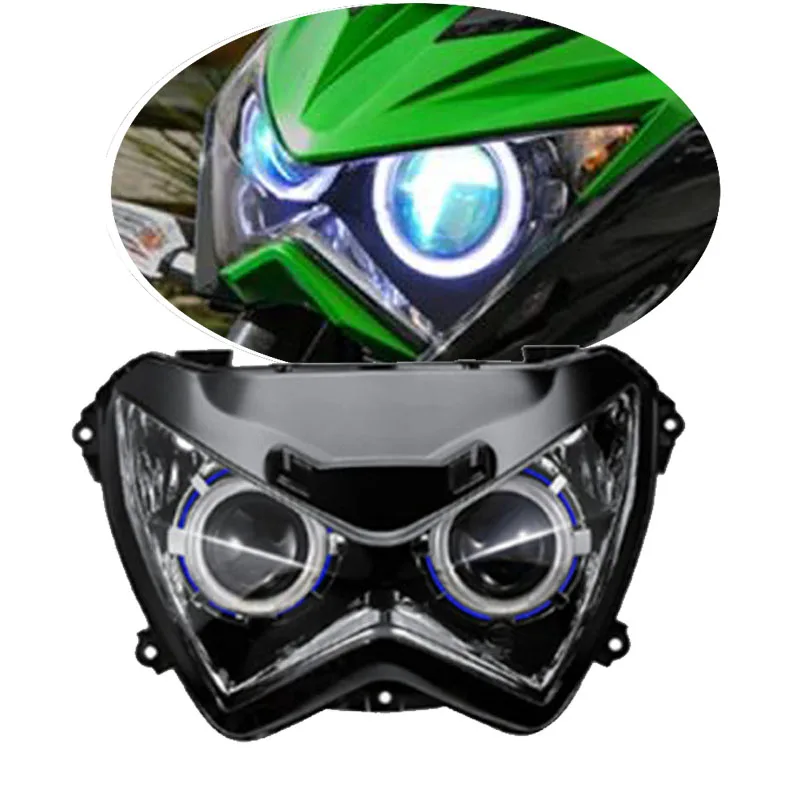 Headlight For Kawasaki Z800 Z250 2013 2014 2015 2016 Angel Eye HID ...