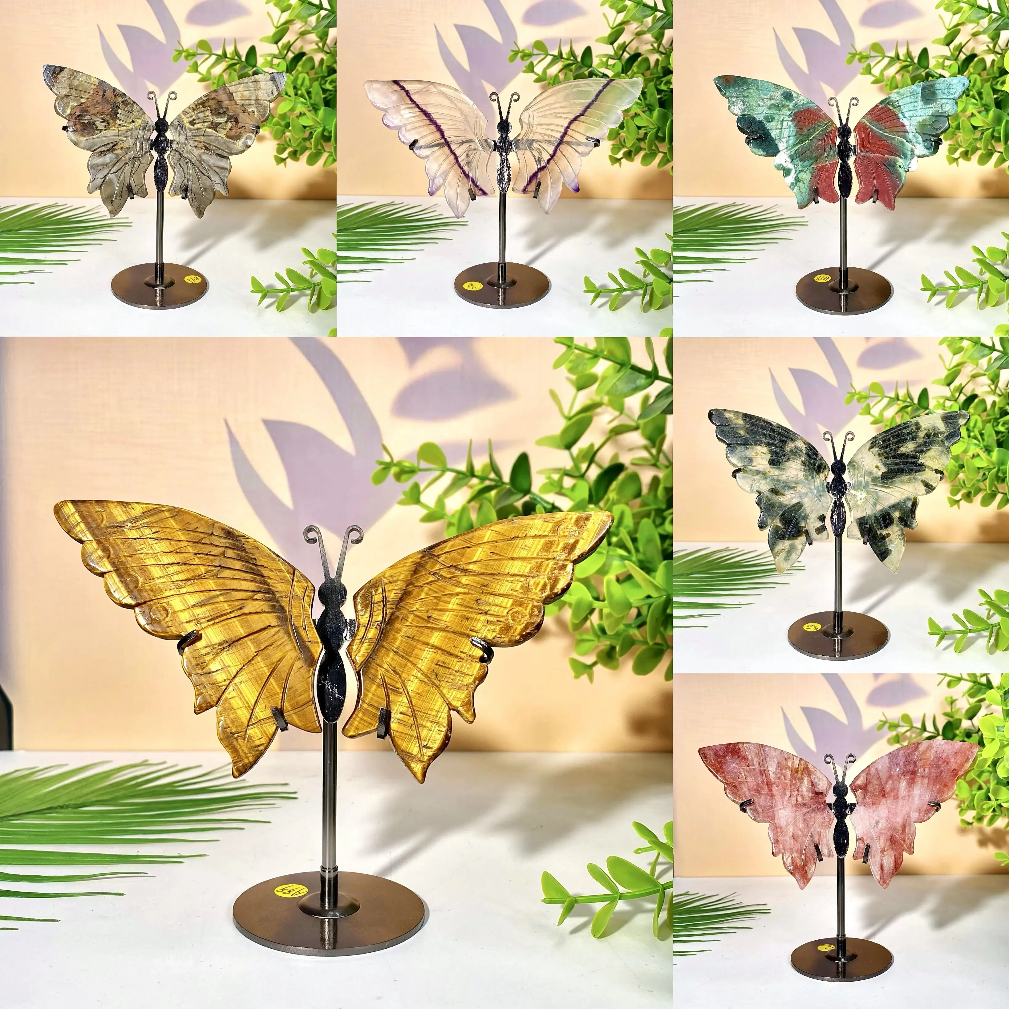 1PC-High-Quality-Crystal-Butterfly-Wing-With-Stand-Decoration-Set ...