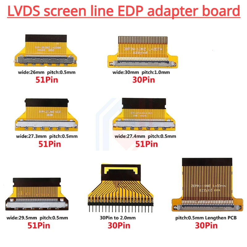1Pcs-lot-LVDS-screen-line-EDP-adapter-board-FIX-30P-to-FPC-30P-51P-1-0mm.jpg