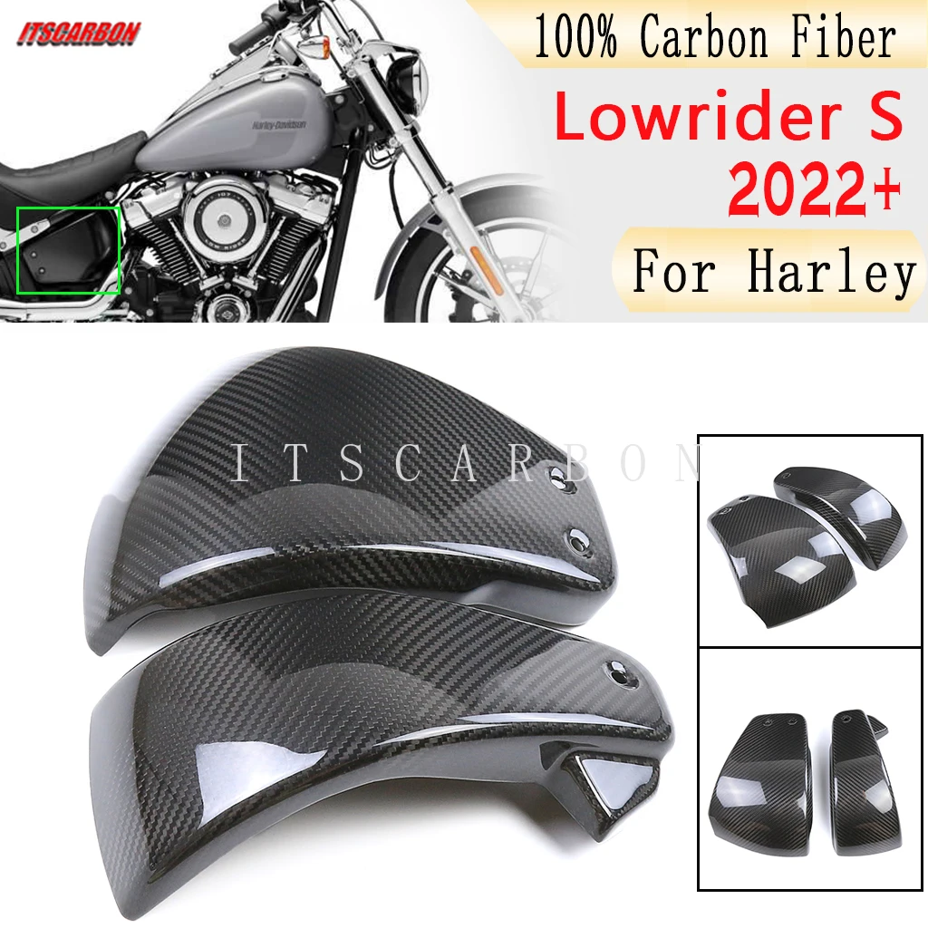 100-3K-Pure-Carbon-Fiber-Motorcycle-Side-Engine-Cover-Fairings-Kit-For ...
