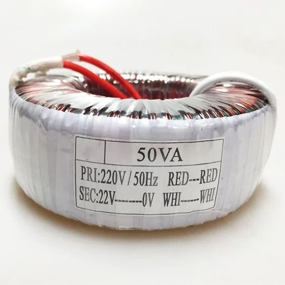 1Pc 50W 50VA Input 220V Output 22V Toroidal Transformer Audio Amplifier Accessories