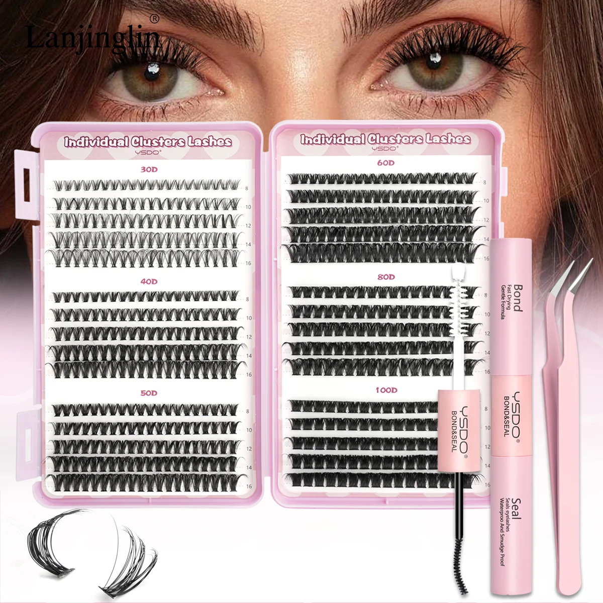 Individual-Lashes-Set-30-32-Rows-DIY-Cluster-Extension-Lashes-Kit-Mix ...