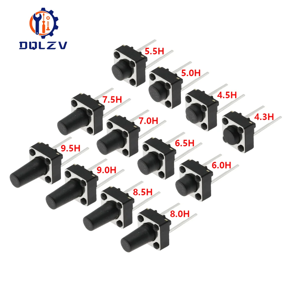 Electronic Component Switches 50pcs Vertical Round Micro Switches ...