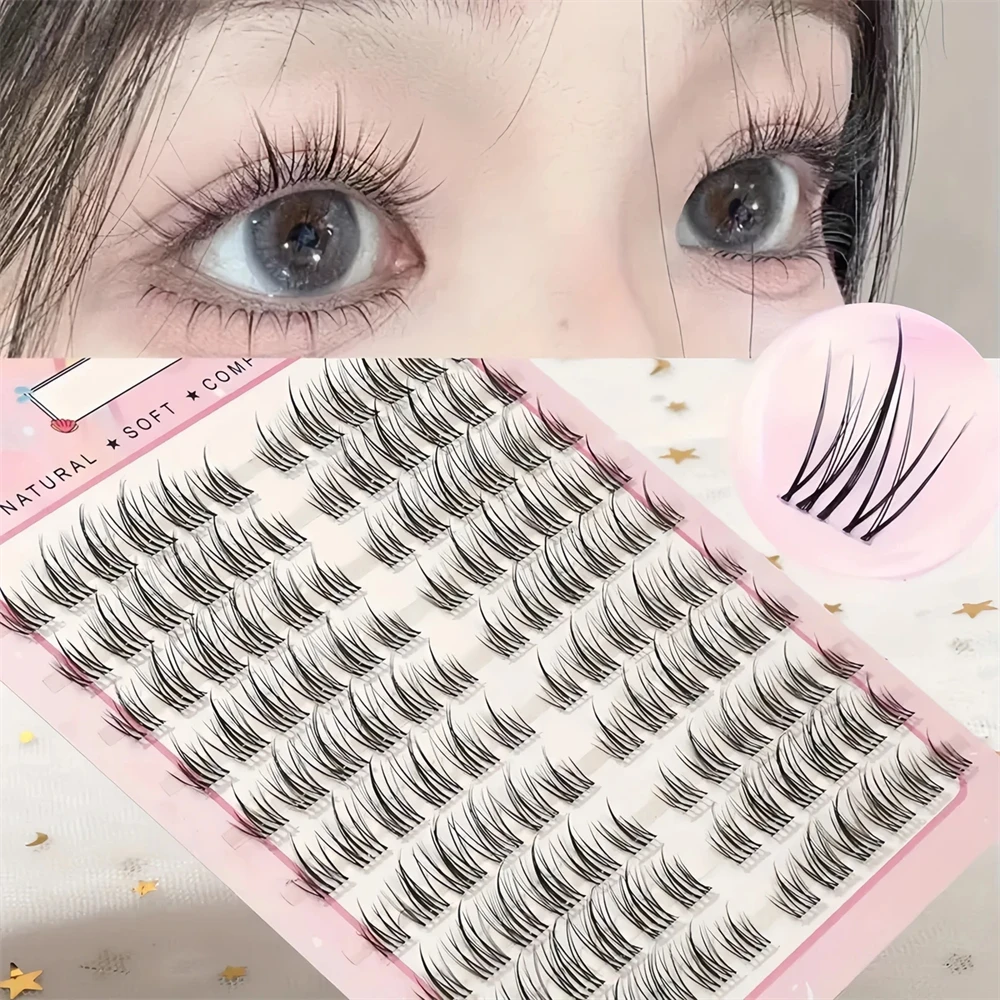 120pcs 10-row single eyelashes Sun Fancy False eyelashes Cartoon style ...