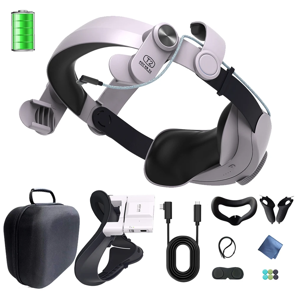 Correa ajustable para batería Oculus Quest 2 de 2022 mAh, banda para la cabeza mejorada ...