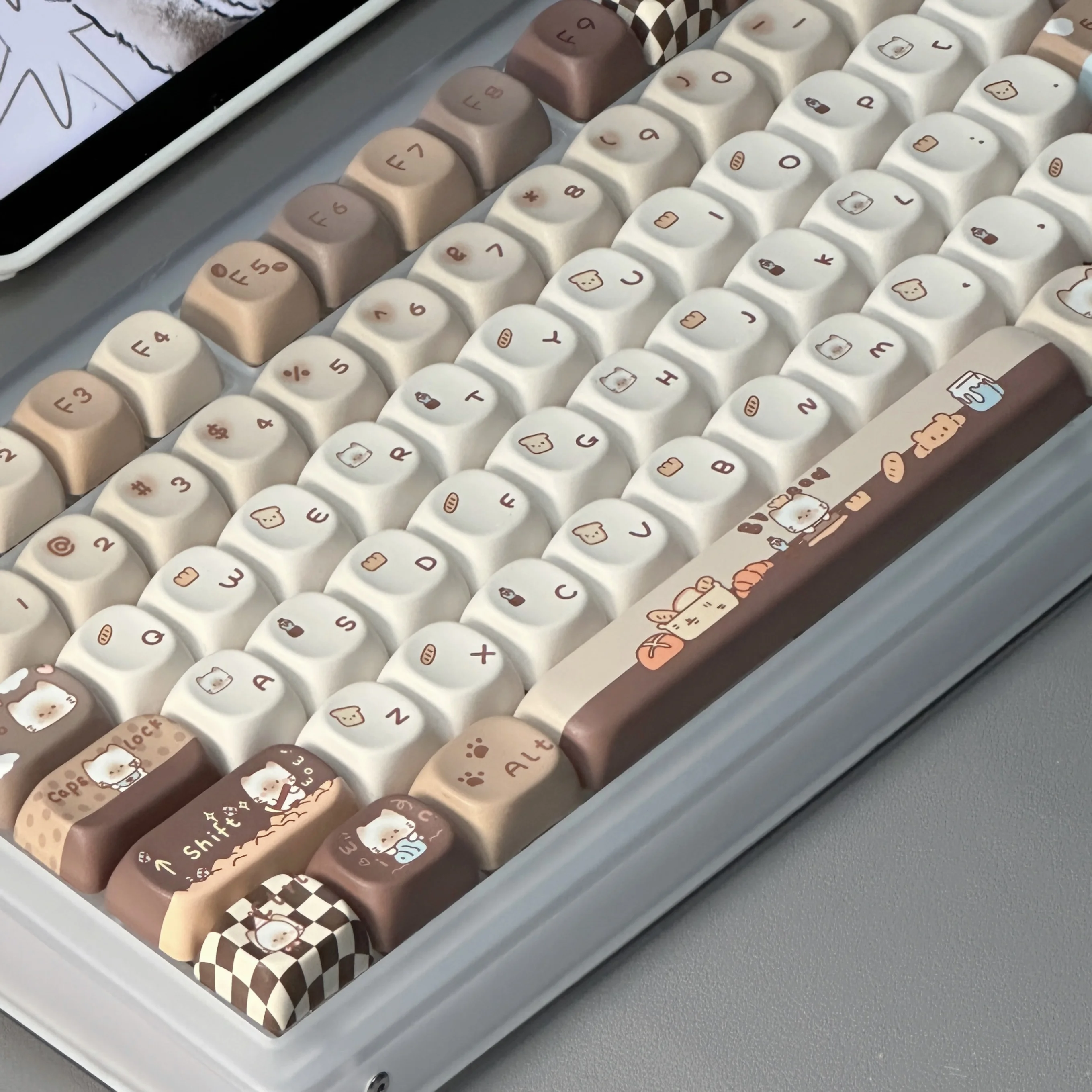 Siamese-Cat-Bakery-Theme-Keycaps-Set-Cat-Cute-Keycaps-PBT-Sublimation ...