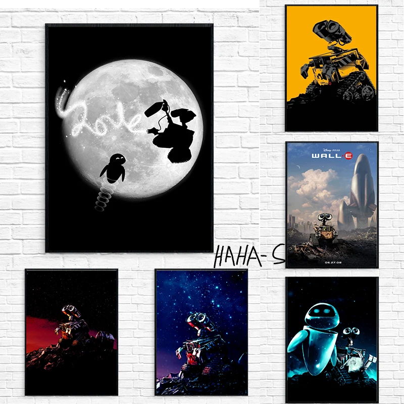 Cartoon Movie WALLE Robots EVE Poster Morden Wall Decor Robot Wall ...