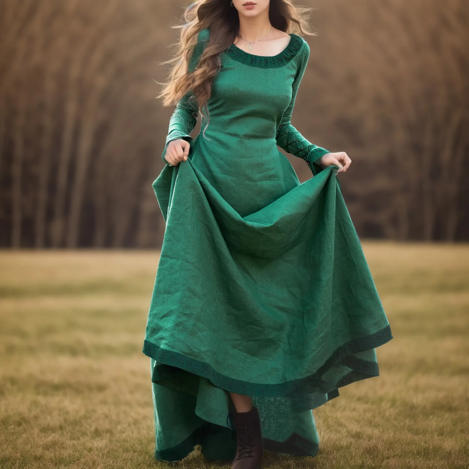 Fashion-Fairy-Fairy-Elf-Dress-Women-Medieval-Robe-Vintage-Long-Sleeve ...