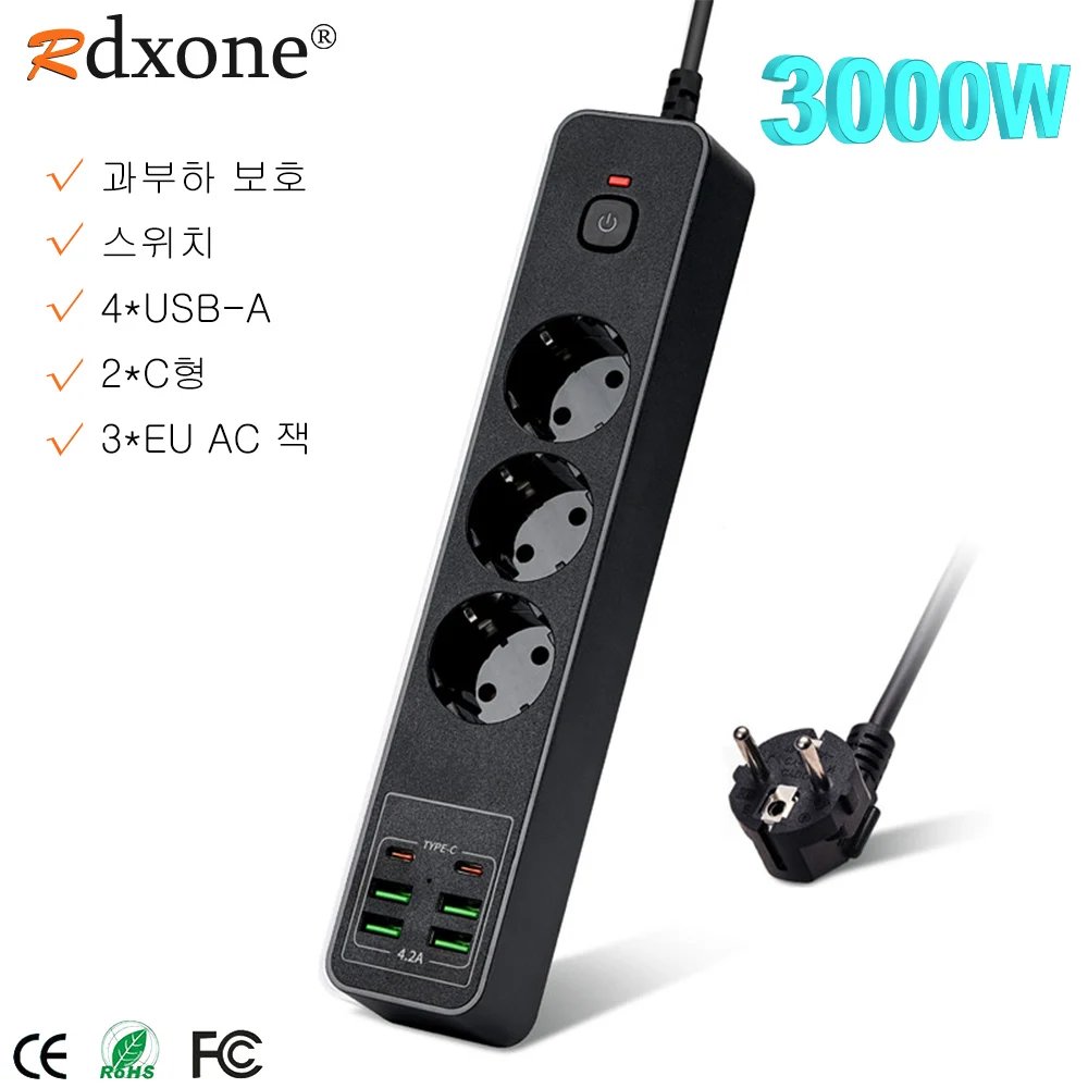 EU-Extension-Plug-With-Multi-Usb-Socket-Switch-European-Plug-Strip-With ...