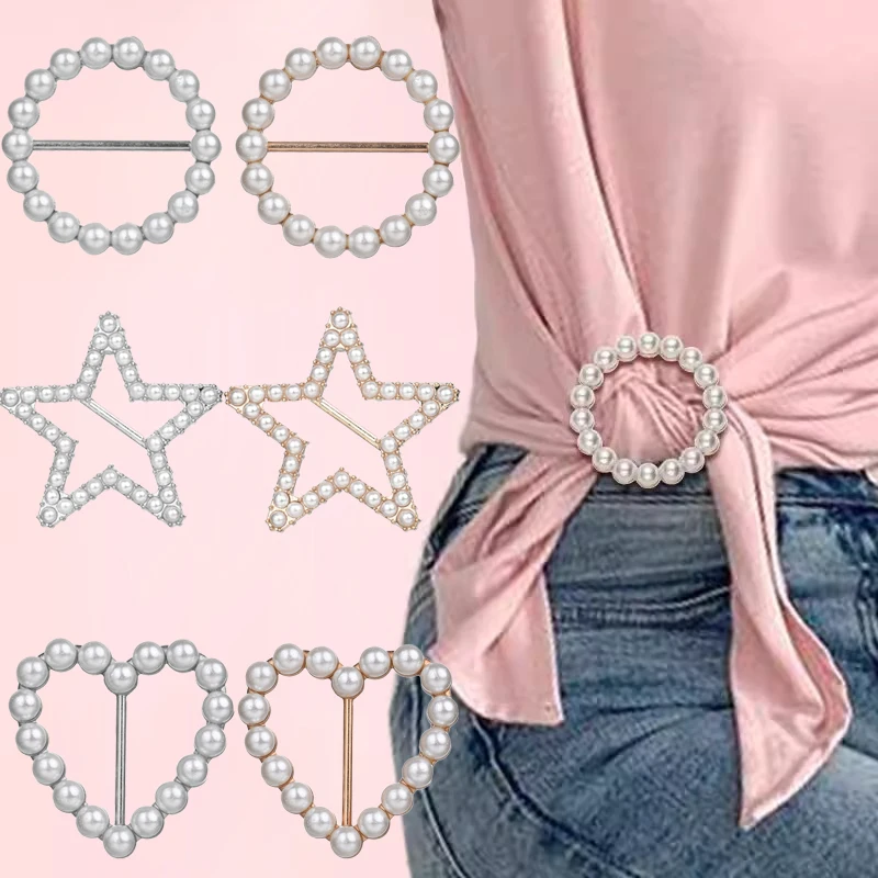 T-shirt-Knotted-Brooch-Ring-Pins-Clothing-Accessories-Fashion-Pearl ...