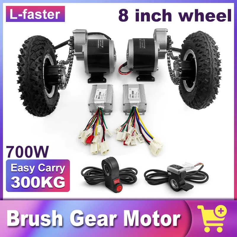 Electric Chain Drive Brush Motor, Camping Barrow Conversion Kit With ...