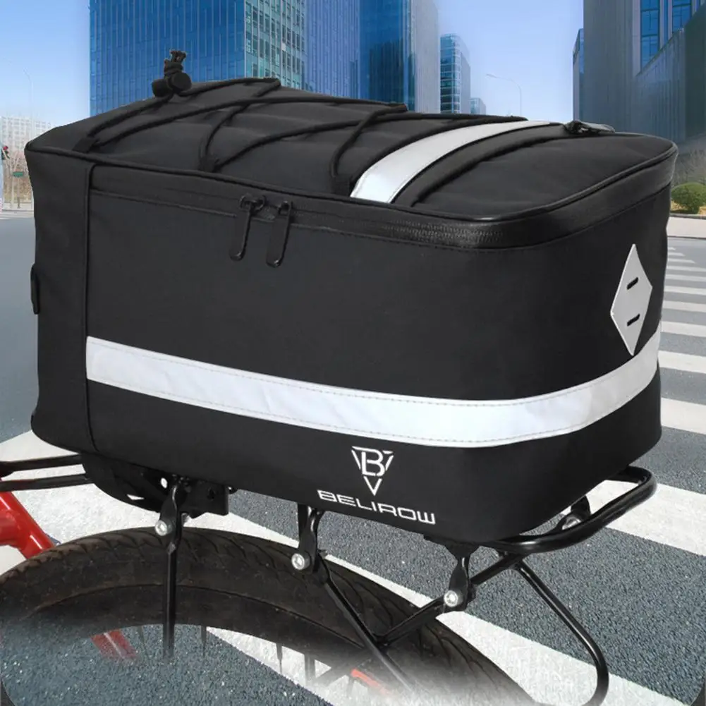 8L/15L Bike Carrier Bag Rear Rack Bike Trunk Bag Luggage Pannier Back ...