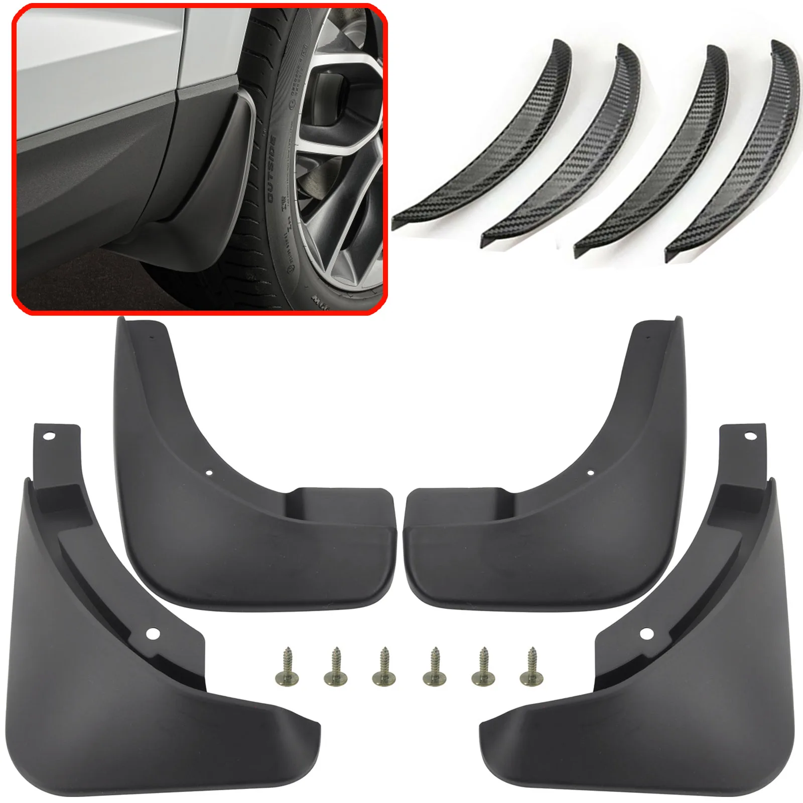 8pcs-New-Car-Mud-Flaps-and-Fender-Flares-Protectors-For-Skoda-Octavia ...