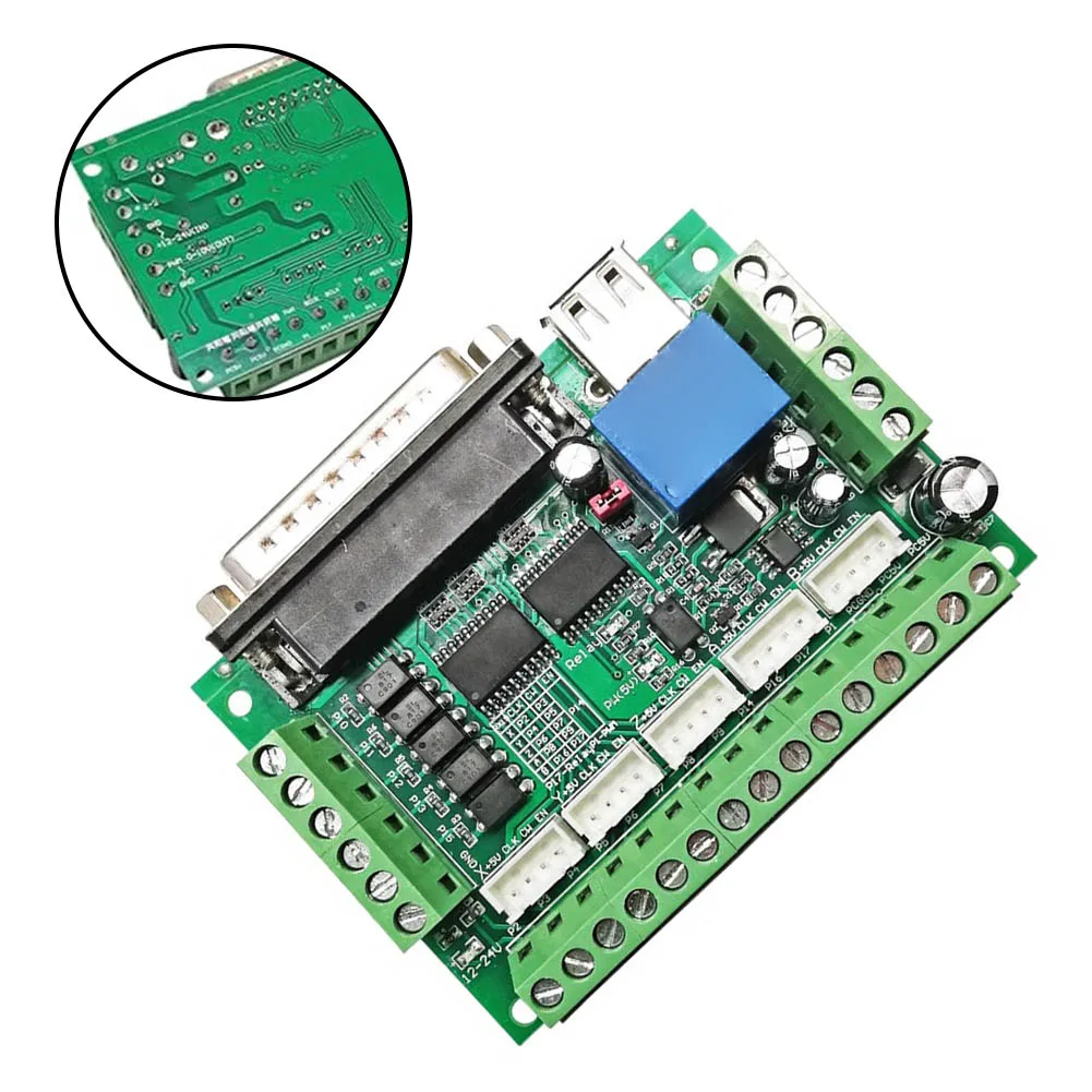 1pc 5-Axis DB25 LPT Interface Board With USB Breakout-Board Optocoupler ...