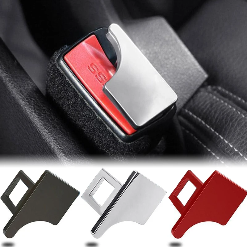 Hidden Car Seat Safety Belt Buckle Clip Metal Insert Card Auto Interior ...