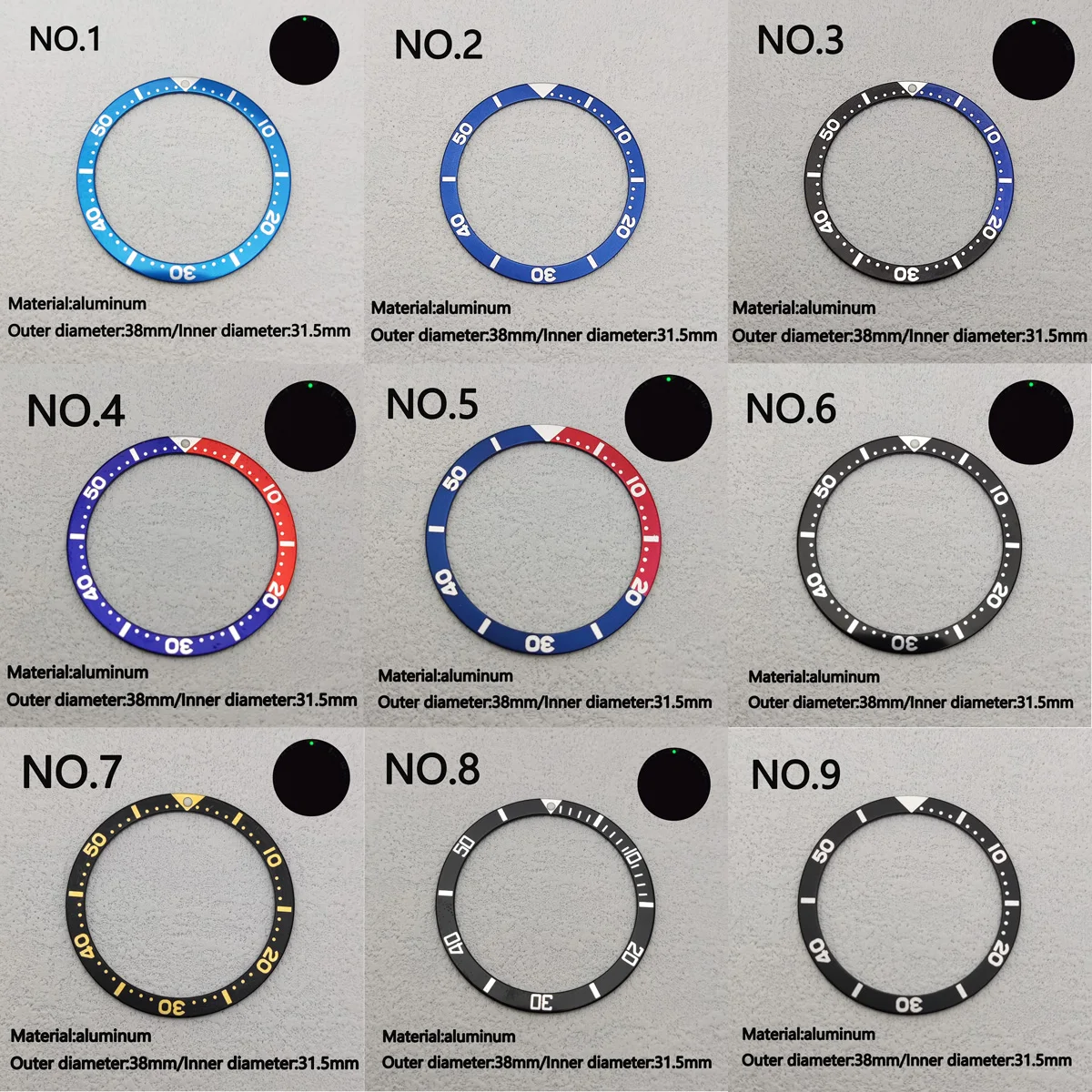 Flat Aluminum Bezel Insert | Aluminum Watch Accessories | Aluminum ...