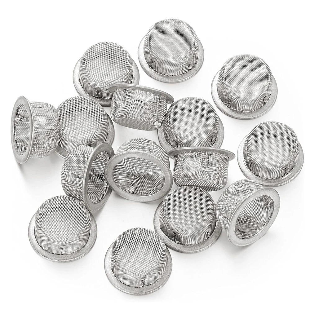 10/20/50PCS Metal Pipe Filter Hat 16mm Stainless Steel Mesh Screen ...