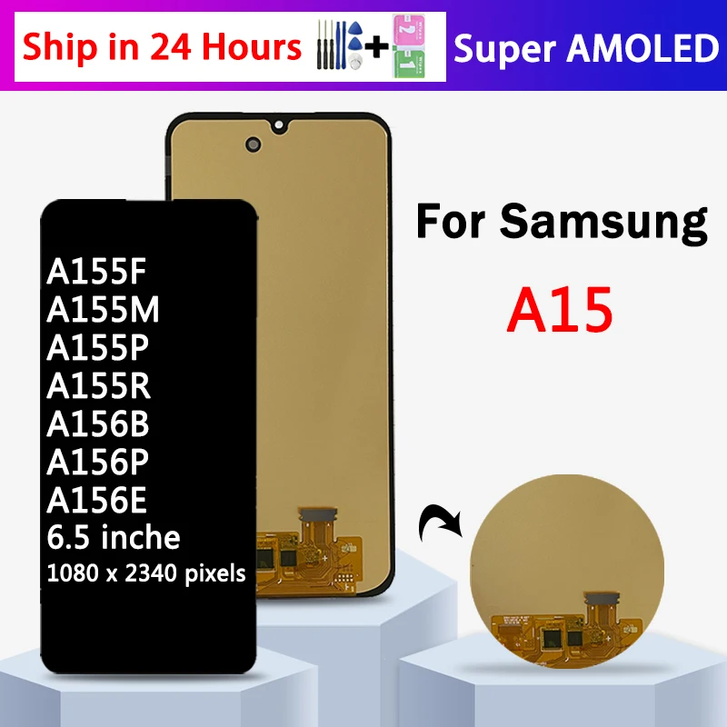 Super-AMOLED-A15-Display-For-Samsung-A15-4G-SM-A155F-LCD-Display-Touch ...