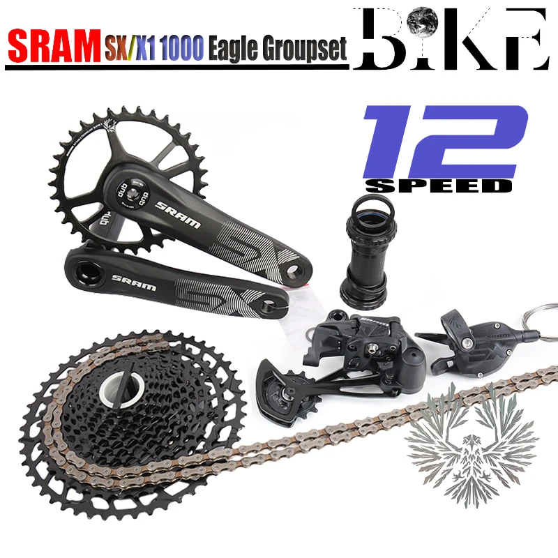 SRAM-SX-Eagle-1x12-12-Speed-12V-MTB-Groupset-Kit-DUB-Crankset-Trigger ...