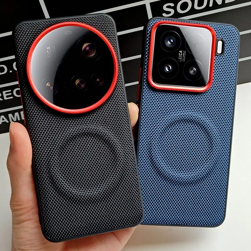 For Xiaomi Mi 15 14 13 Ultra Case Luxury PU Magnetic Wireless Charging ...