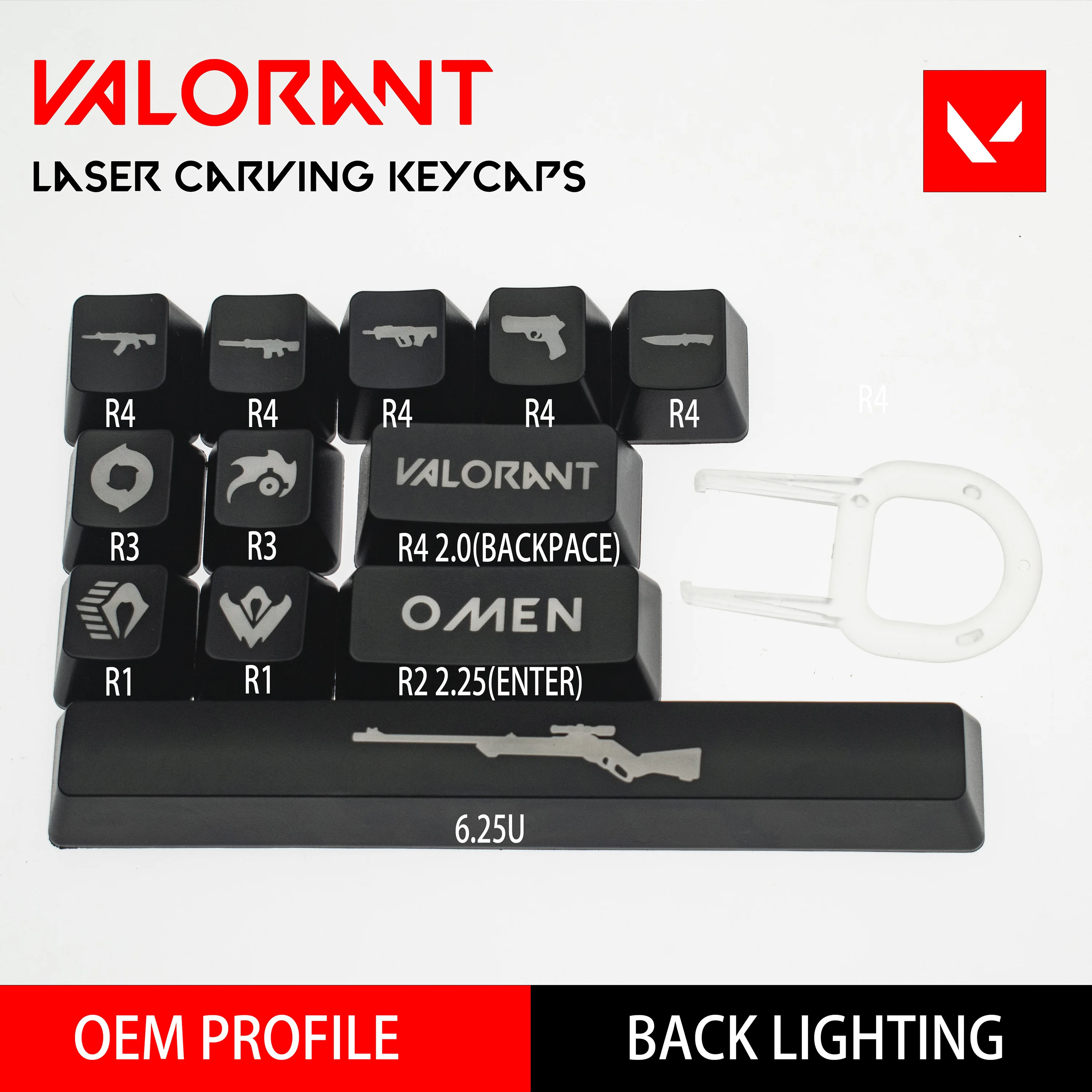 Keycaps omen keycaps gravura a laser backlight oem perfil abs keycaps ...