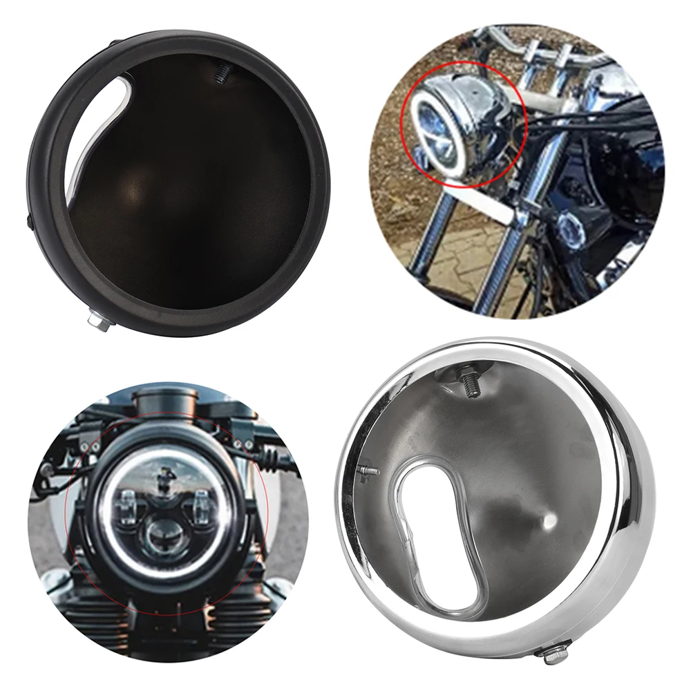 5-3-4-Motorcycle-Outside-Shell-LED-Headlight-Head-Lamp-Housing-Cover ...
