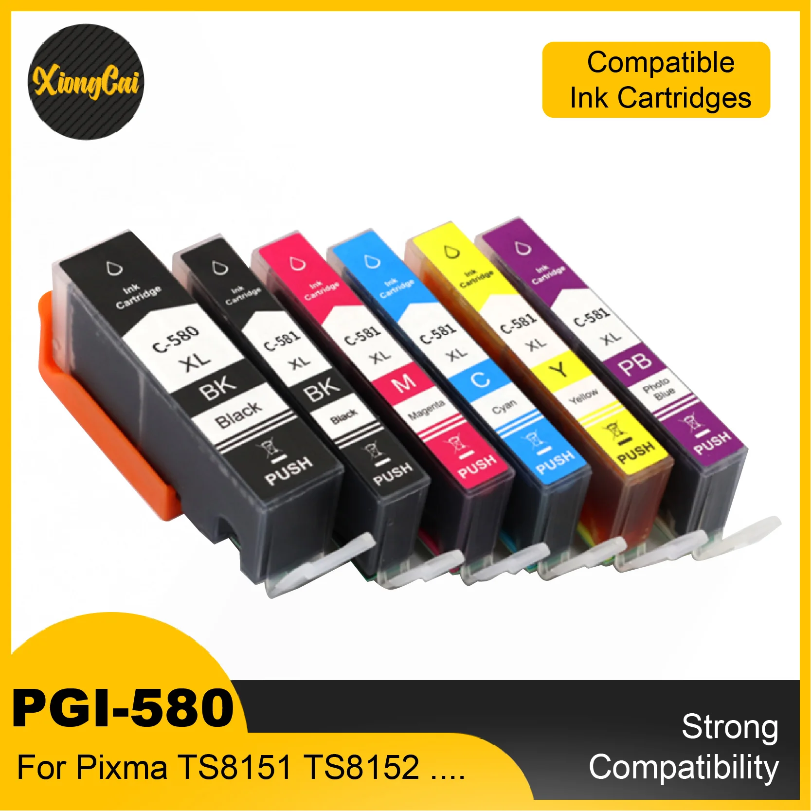 580XXL 581XXL Ink Cartridge Replacement for Canon PGI-580XXL CLI-581XXL ...