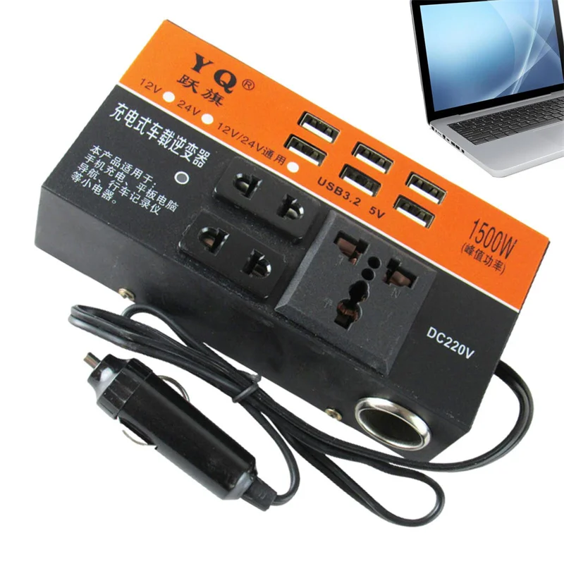 LED Display Sockets Power Inverter para carro, adaptador de ...
