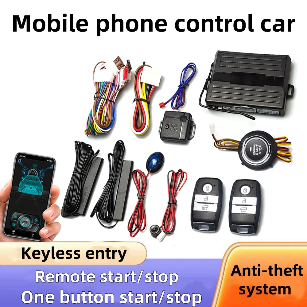 Car-Smart-Key-Starter-Alarm-Bluetooth-Autostart-Set-Auto-Start-Stop ...