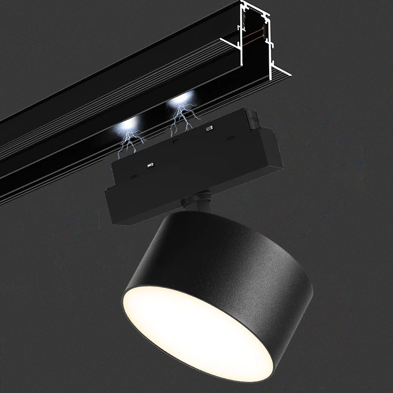 PNY-Magnetic-led-Track-Lighting-System-Round-Magnet-Floodlight-48V-DALI ...