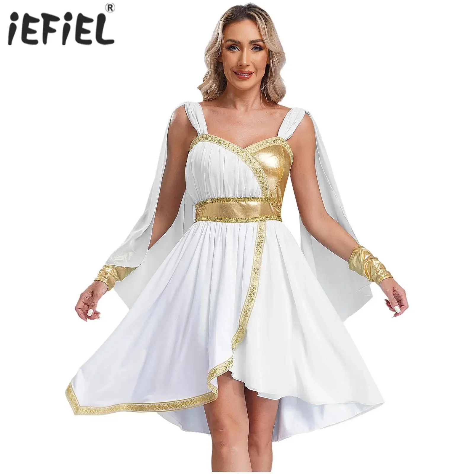 Womens Ancient Greek Roman Greek Princess Cosplay Costume Sleeveless ...