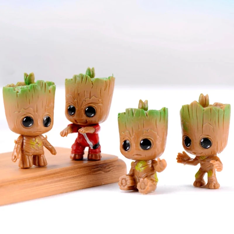 Action Figure Anime Mini Groot Decoration PVC Collection Figurine Toy ...