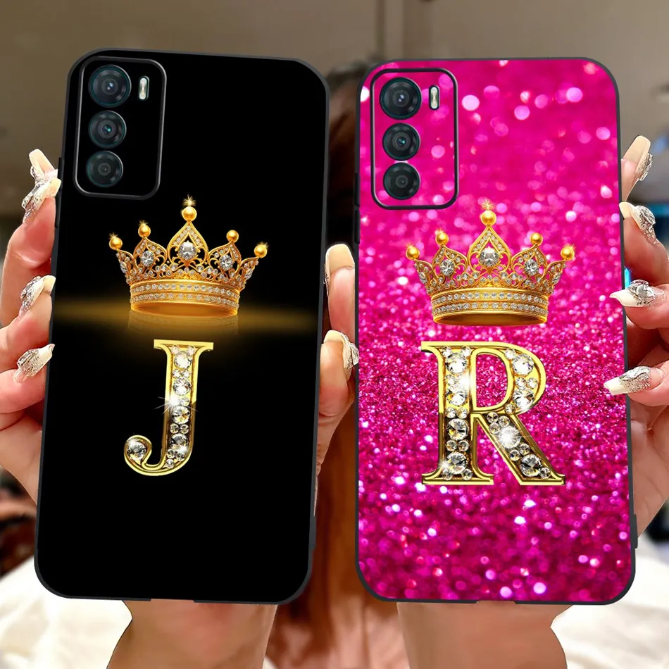 For Motorola Moto G42 G32 G22 Fashion Crown Letter Phone Case For MOTO ...