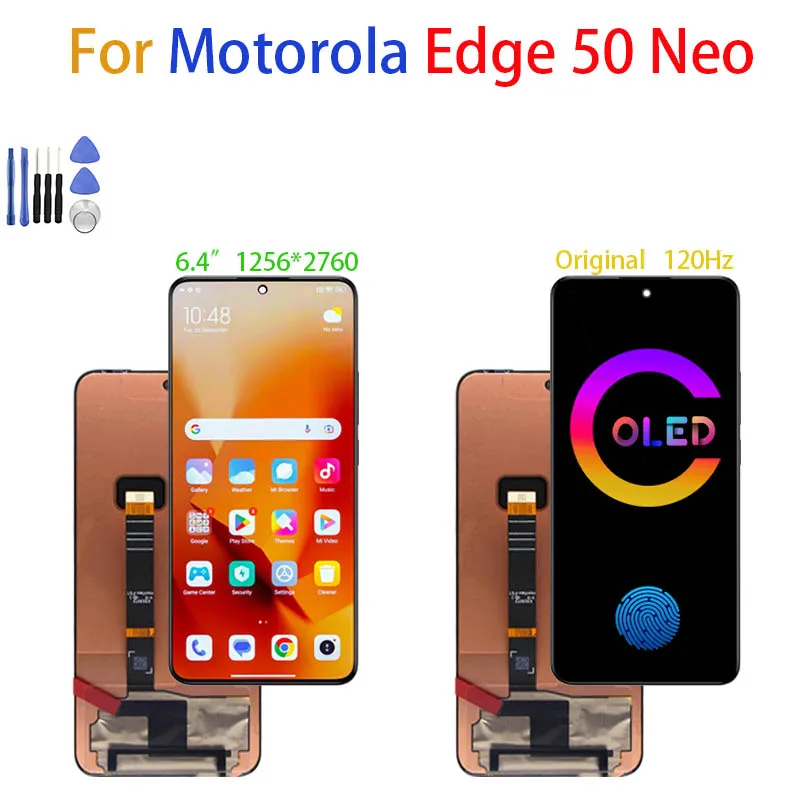 Original 6.4" OLED For Motorola Edge 50 Neo LCD Display Touch Screen ...