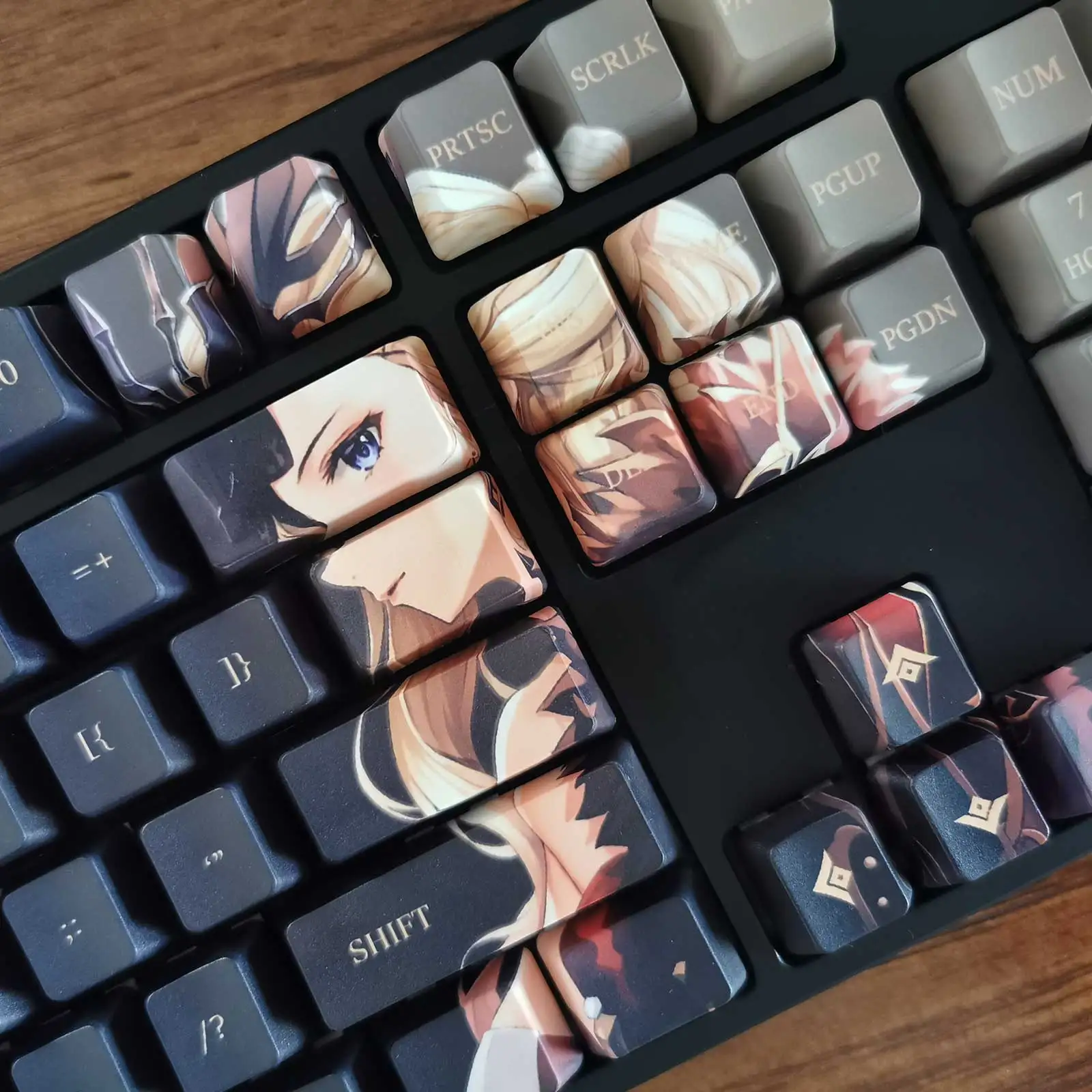 Genshin-impacto-tema-chefe-la-signora-pbt-material-keycaps-108-chaves ...