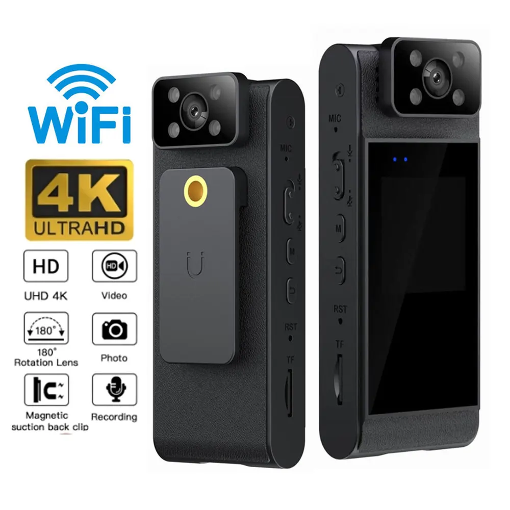 HD-4K-Mini-Camera-WiFi-Portable-Small-Digital-Video-Recorder-Police ...