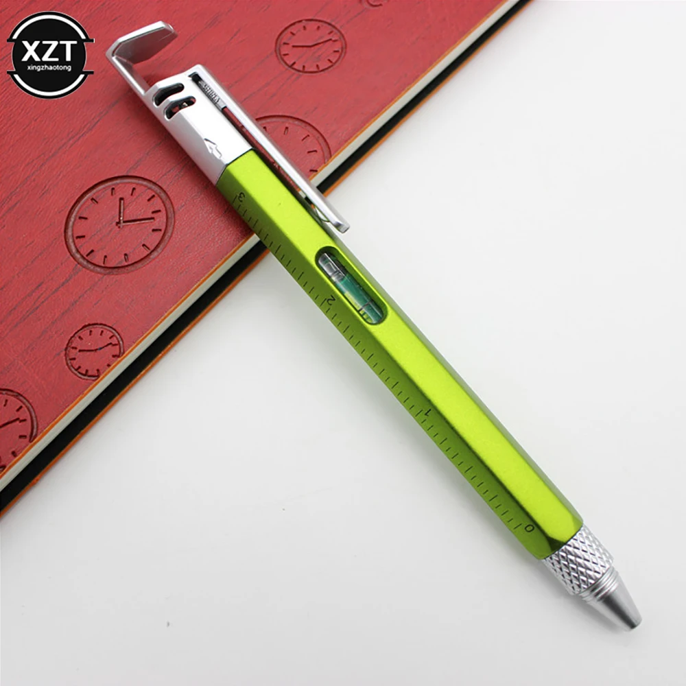 Multifunctional-Ballpoint-Pen-Screwdriver-Ruler-Spirit-Level-Can-Be ...
