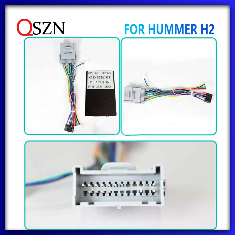 QSZN-Canbus-Box-Decoder-OD-HMA-01-For-Hummer-H2-With-Wiring-Harness ...