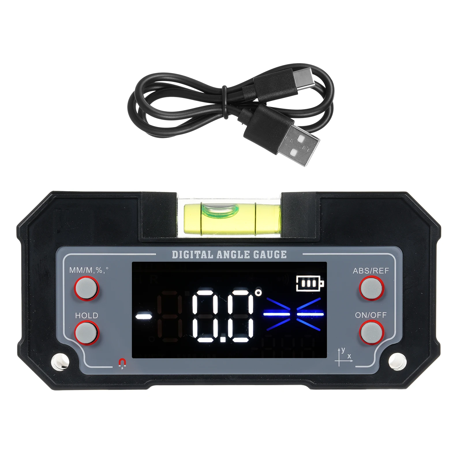 Digital-Angle-Gauge-Liquid-Leveler-Finder-Inclinometer-Bevel-Gauge-X-Y ...