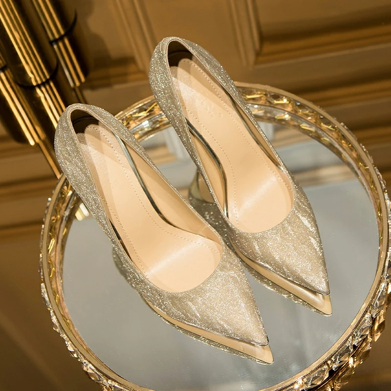 Gold Glitter Shoes