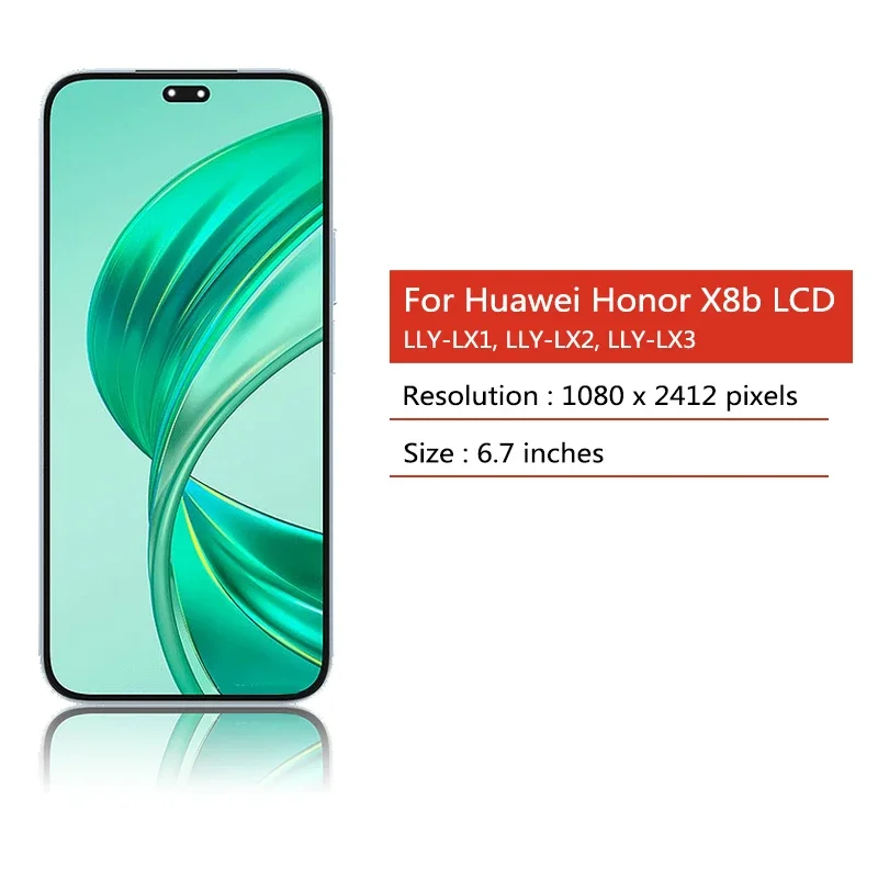 6,7-дюймовый AMOLED для Huawei Honor X8b ЖК-дисплей LLY-LX1 LX2 LX3 ...