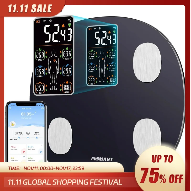 Insmart-K-rper-gewichts-waage-Balance-intelligente-digitale-Personen ...