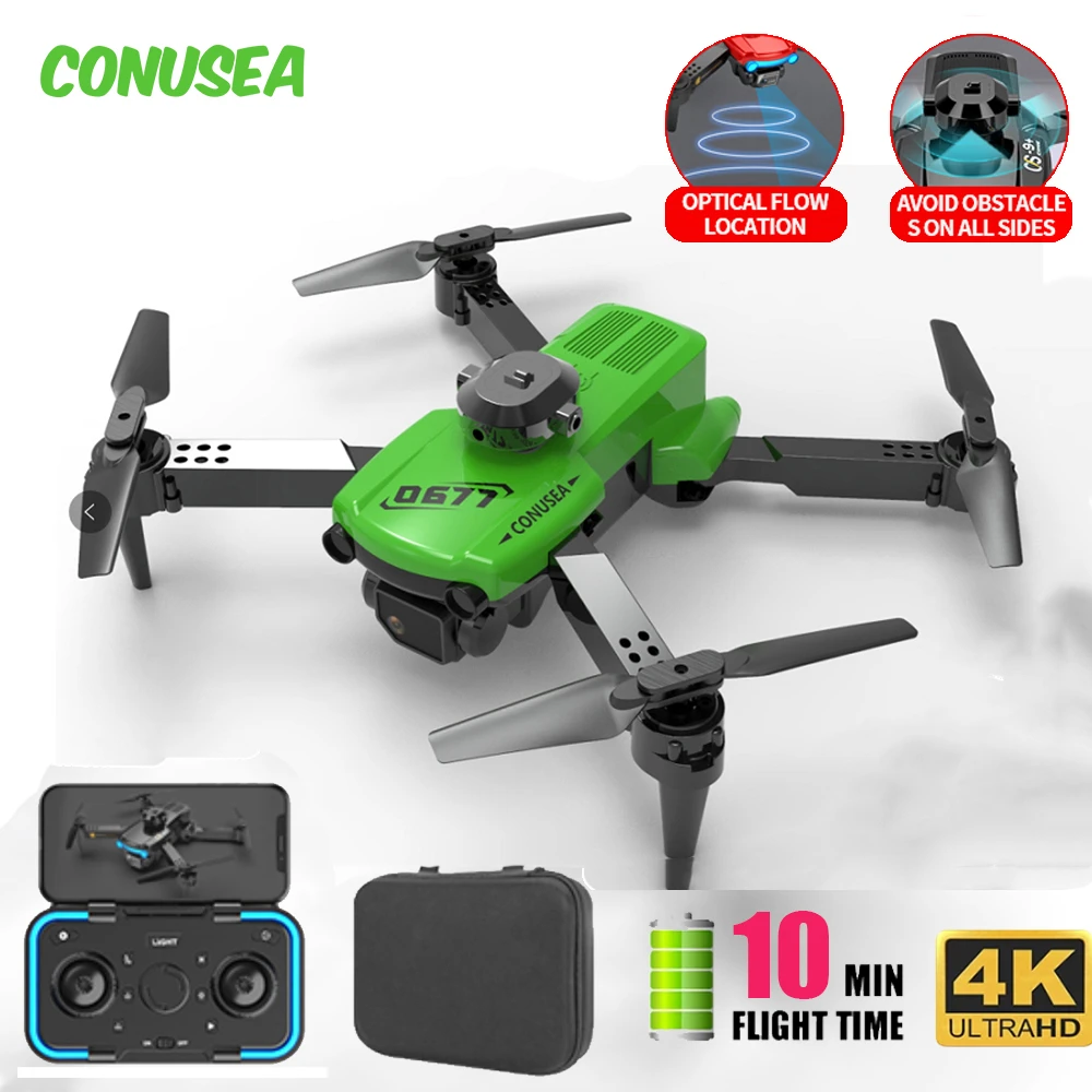 CONUSEA 0677 Dron Mini Drone 4k Drones with Dual camera HD 4k Optical ...