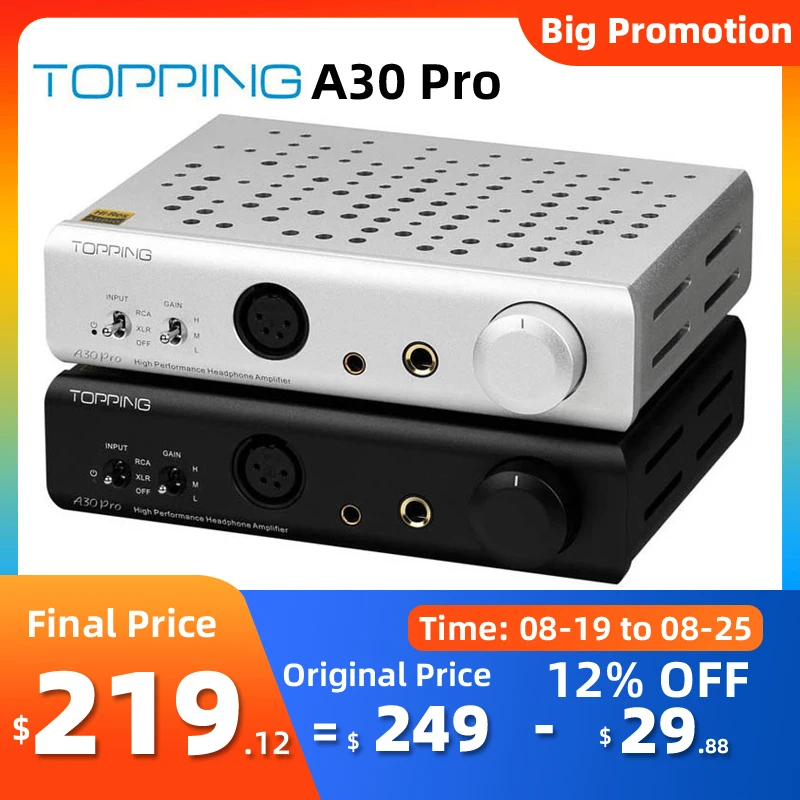 TOPPING-A30Pro-Headphone-Amplifier-XLR-4-4mm-6-35mm-Output-Balanced ...