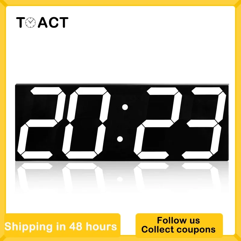 Digital-LED-Wall-Clock-Modern-Alarm-Clocks-Large-Number-Display-Home ...